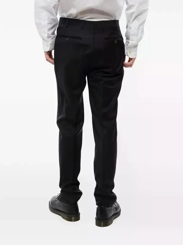 Corneliani Virgin-wool Tailored Trousers - Black
