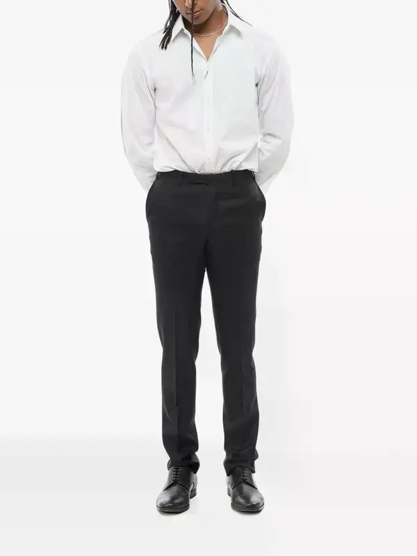 Corneliani Pressed-crease Virgin Wool Trousers