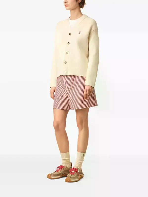 AMI Paris Cotton And Wool Arrow Cardigan
