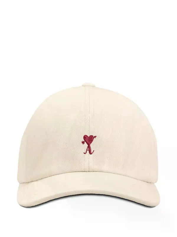 AMI Paris Cotton Arrow Cap - Neutrals
