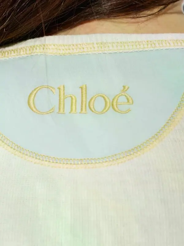 Chloé Contrast-stitch Button-placket Long-sleeve Top