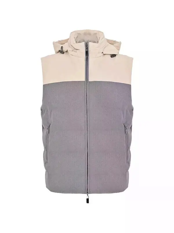 Pal Zileri Hooded Gilet - Grey