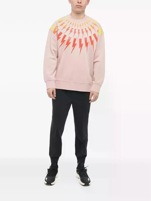 Neil Barrett Fair-isle Thunderbolt-print Sweater