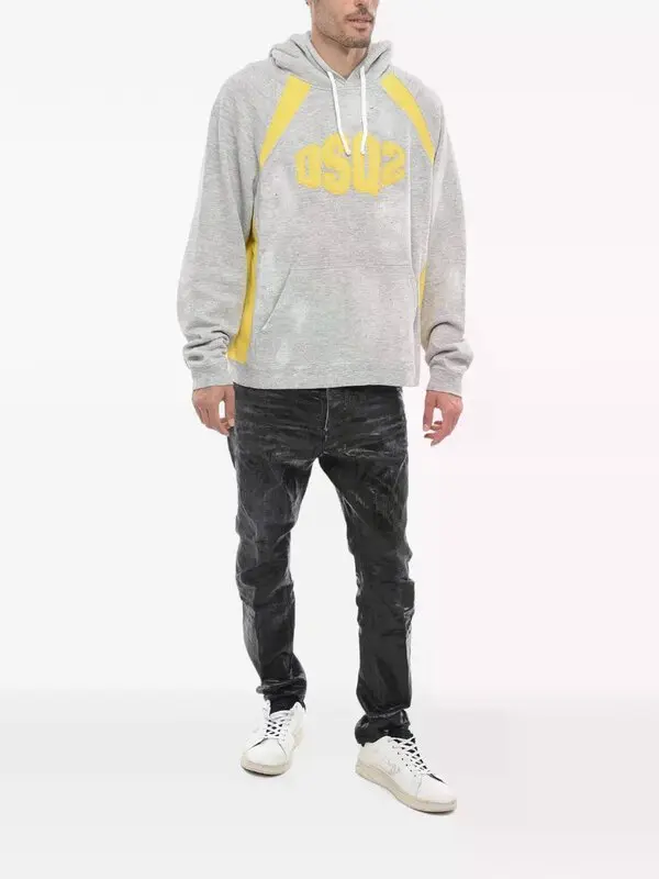 Dsquared2 Logo-embroidered Distressed Hoodie