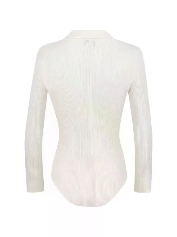 CAYET Jill Ribbed-knit Bodysuit