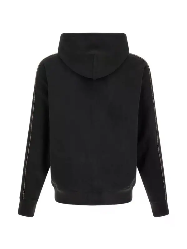Burberry Check Equestrian Knight Design Hoodie - Black