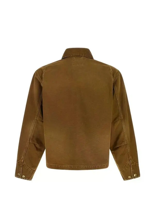Carhartt Work In Progress Corduroy Collar Canvas Jacket - Brown
