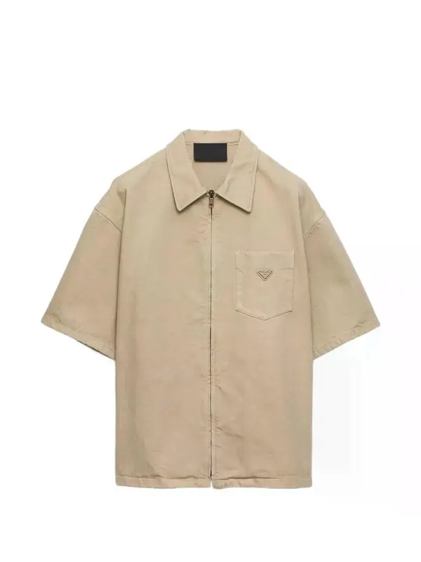 Prada Old Denim Shirt - Neutrals
