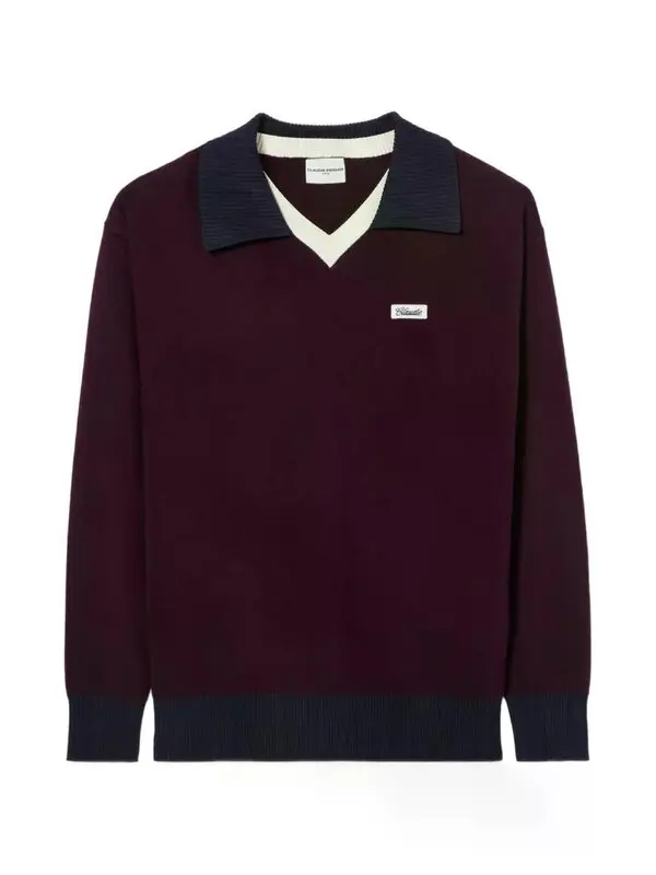 Claudie Pierlot Logo-patch V-neck Sweater