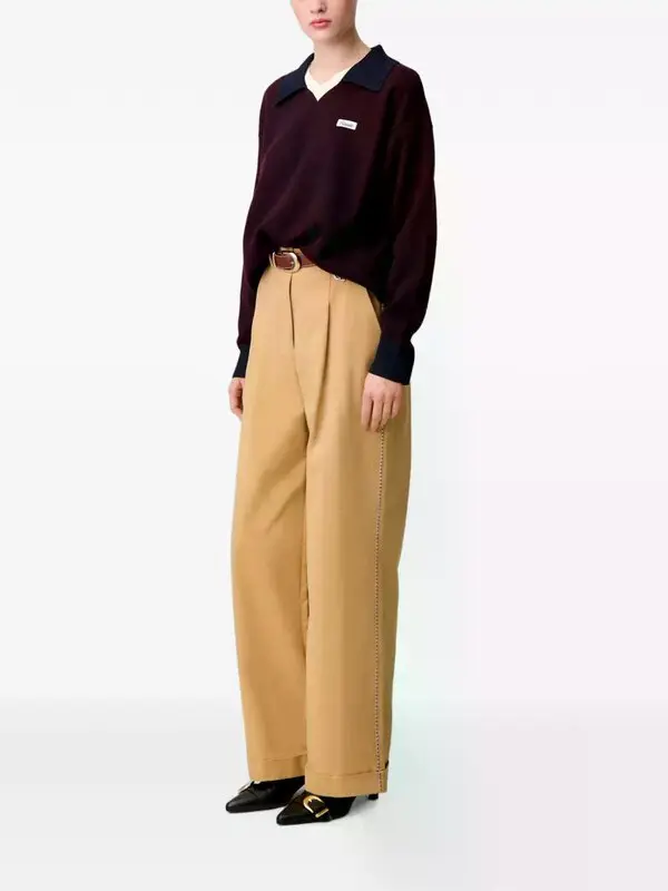 Claudie Pierlot Logo-patch V-neck Sweater