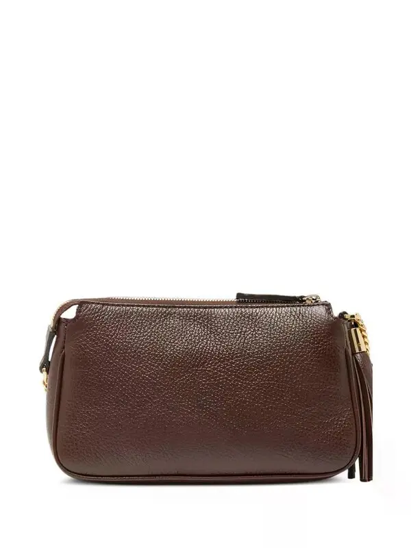 LANCEL Premier Flirt Tassel-detail Whipstitch-trim Clutch Bag - Brown