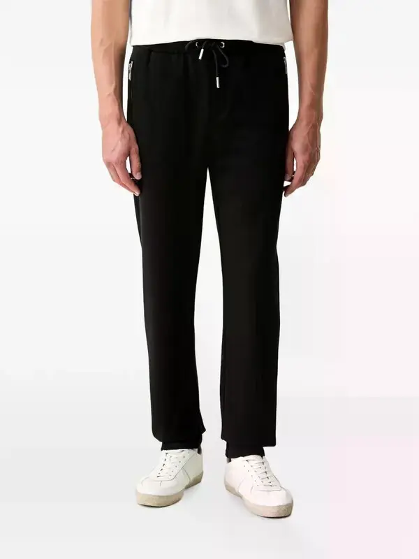 Karl Lagerfeld Drawstring Zipped-pocket Track Pants - Black