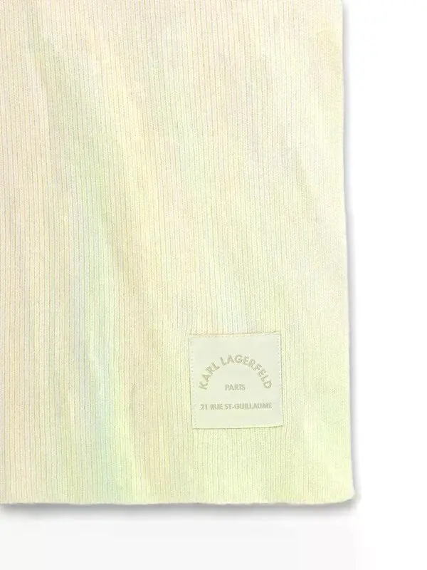 Karl Lagerfeld Logo-patch Ribbed Scarf