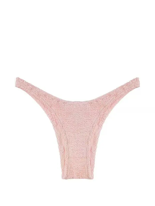 REINA OLGA Ginny Crinkled Bikini Bottoms - Pink