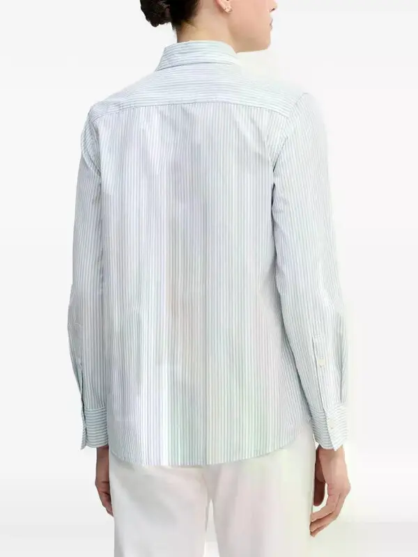 BENETTON Vertical-stripe Shirt - Blue