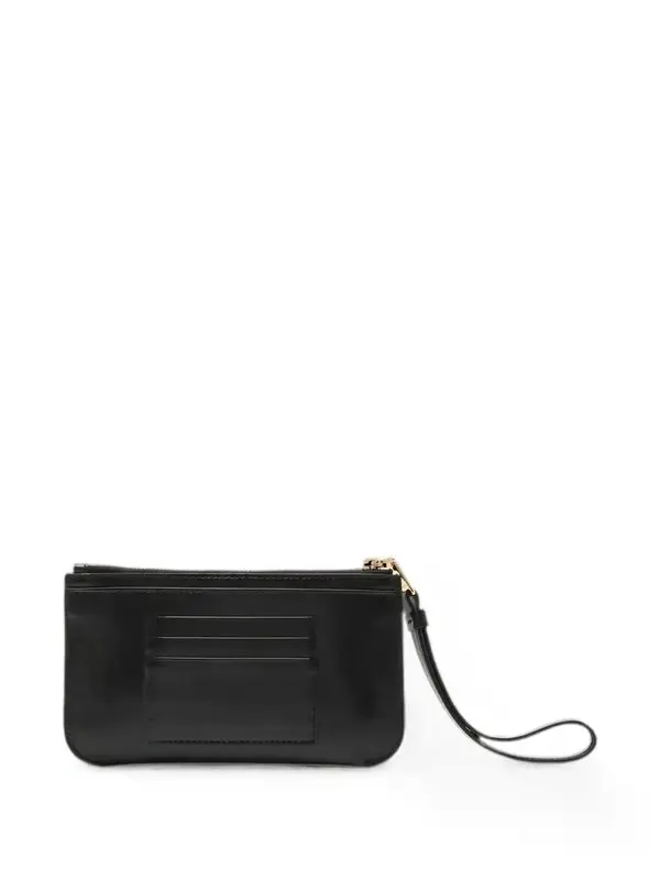 LANCEL M Origami Logo-print Clutch Bag - Black