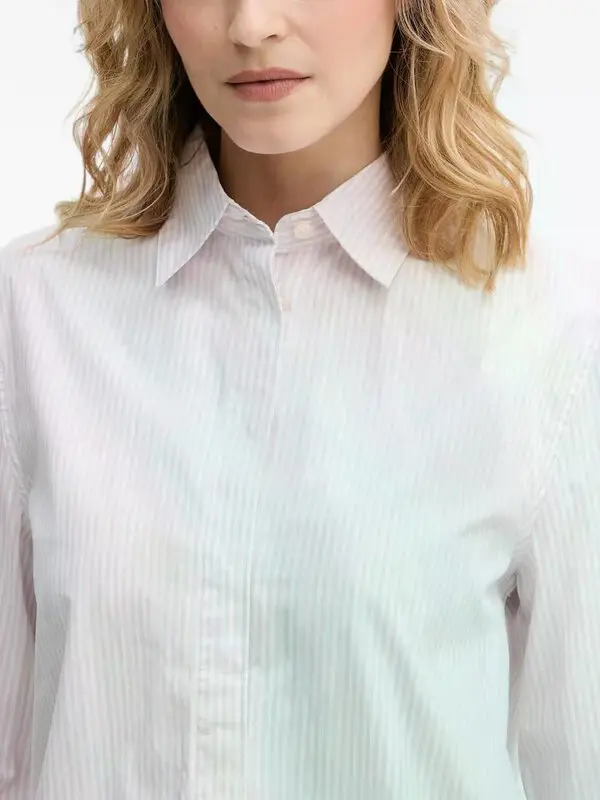 BENETTON Vertical-stripe Long-sleeved Shirt