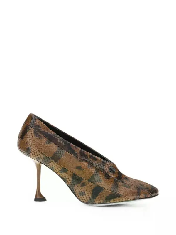 Proenza Schouler Snake-effect Leather Pumps - Brown