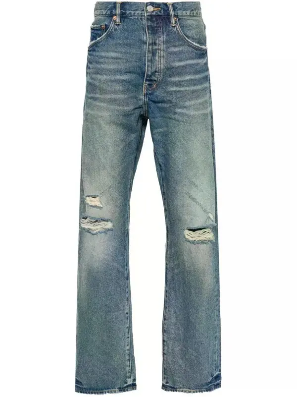 PURPLE BRAND P011 Vintage Knee Slit Jeans - Blue