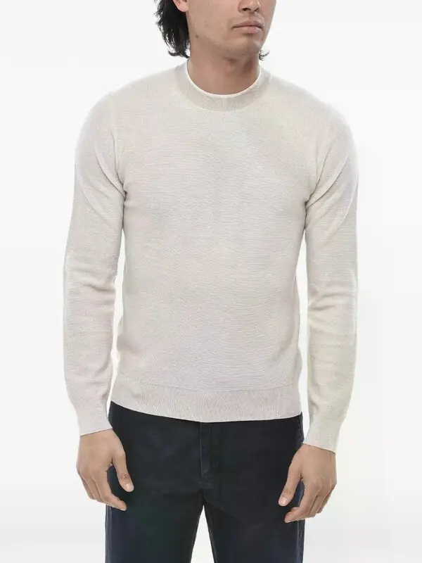 PAOLO PECORA Crew-neck Long-sleeved Sweater - Grey