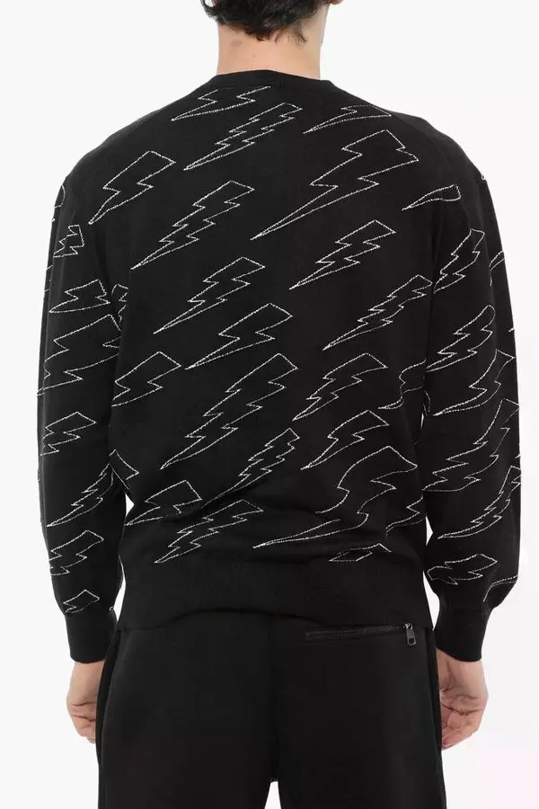 Neil Barrett Thunderbolt-embroidered Sweater