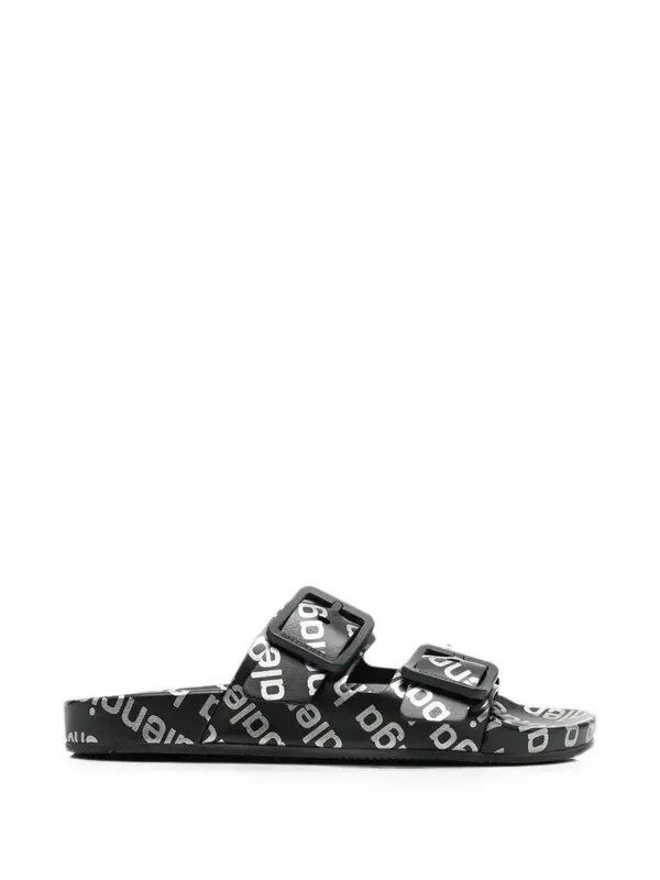 Balenciaga Mallorca Logo-print Sandals - Black