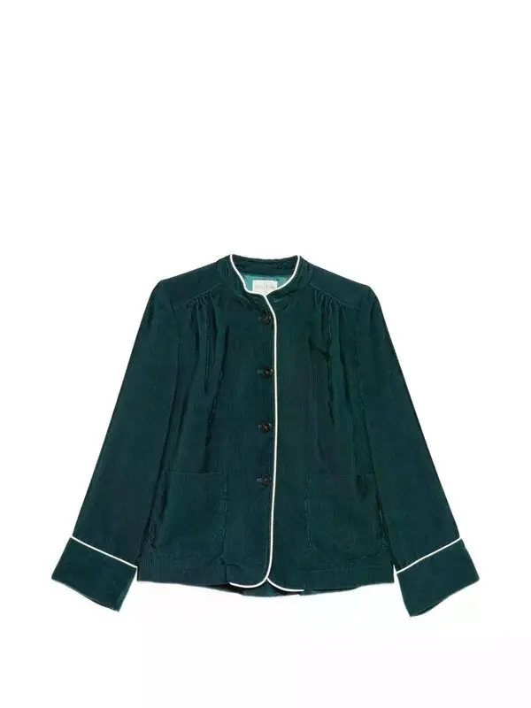 FORTE_FORTE Piped Corduroy Jacket - Green