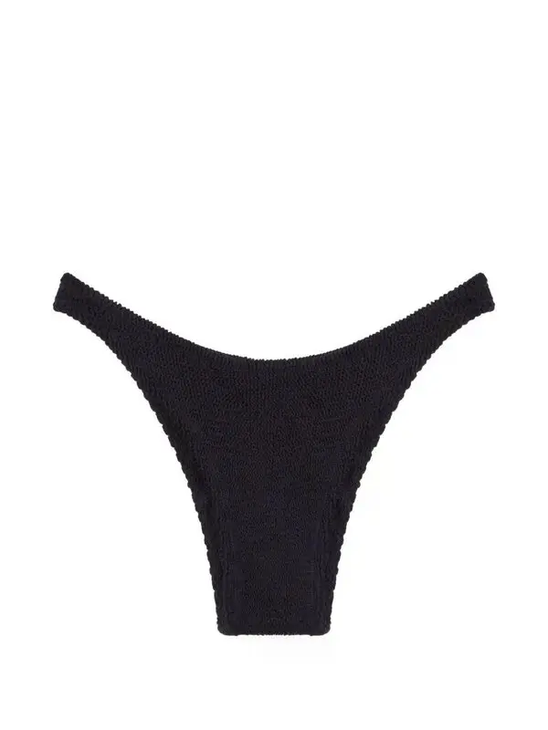 REINA OLGA Ginny Textured Bikini Bottom - Black