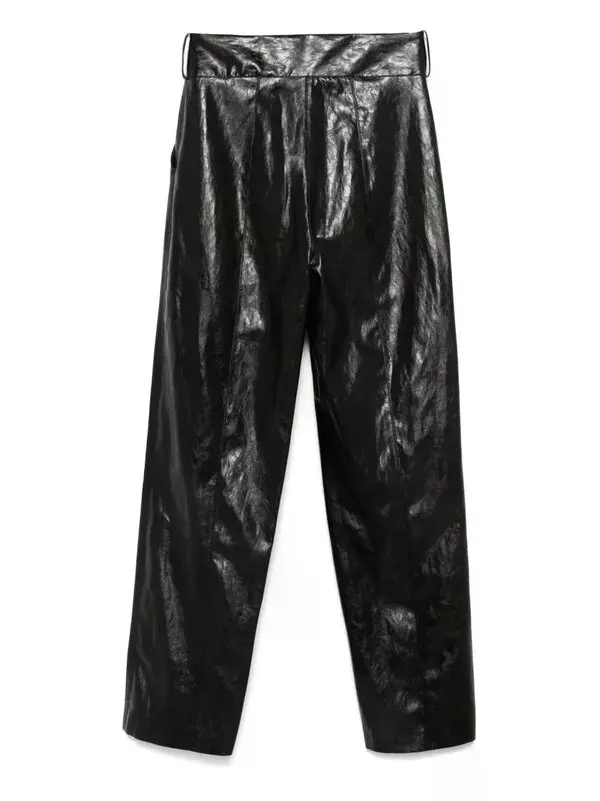Federica Tosi Faux Leather Tapered Trousers