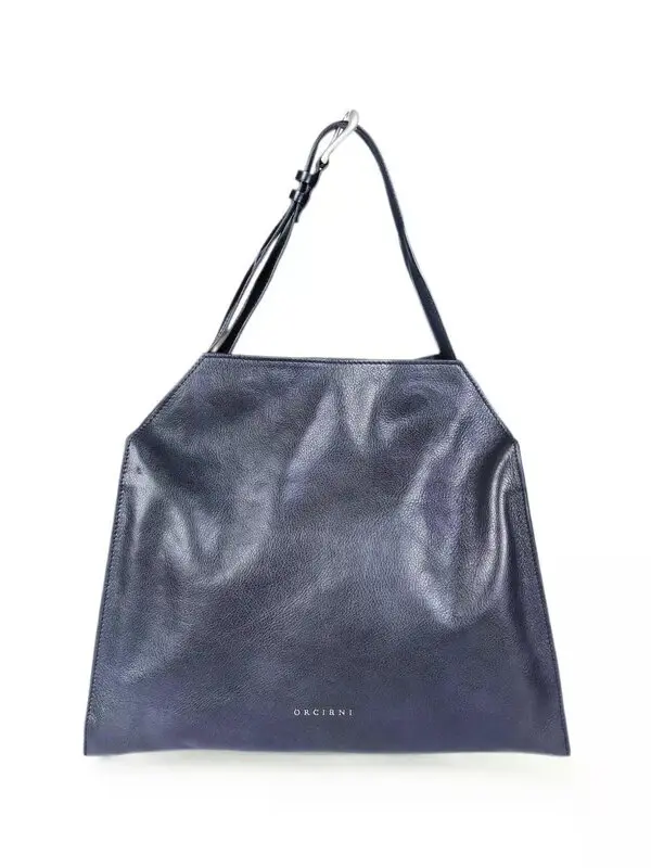 Orciani Trinity M Lagoon Leather Shoulder Bag - Black
