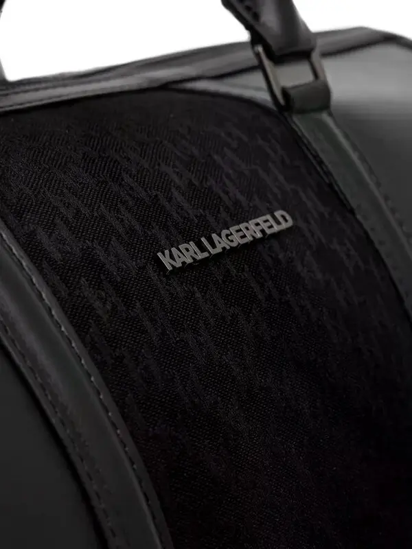 Karl Lagerfeld Monogram-pattern Logo-plaque Holdall