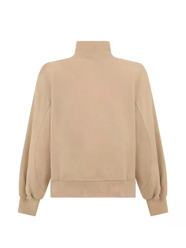 MOORER Zip-up Cotton Sweatshirt