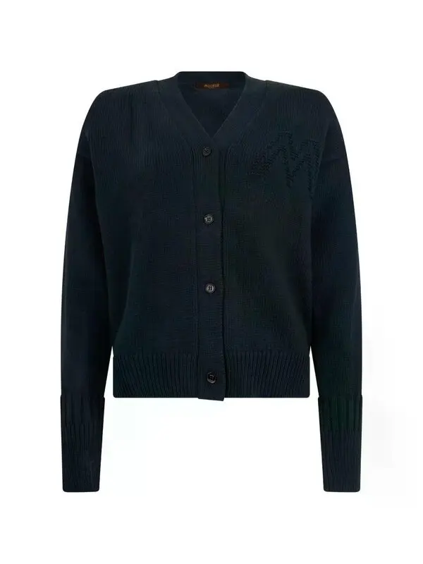 MOORER Button-front Cardigan - Blue