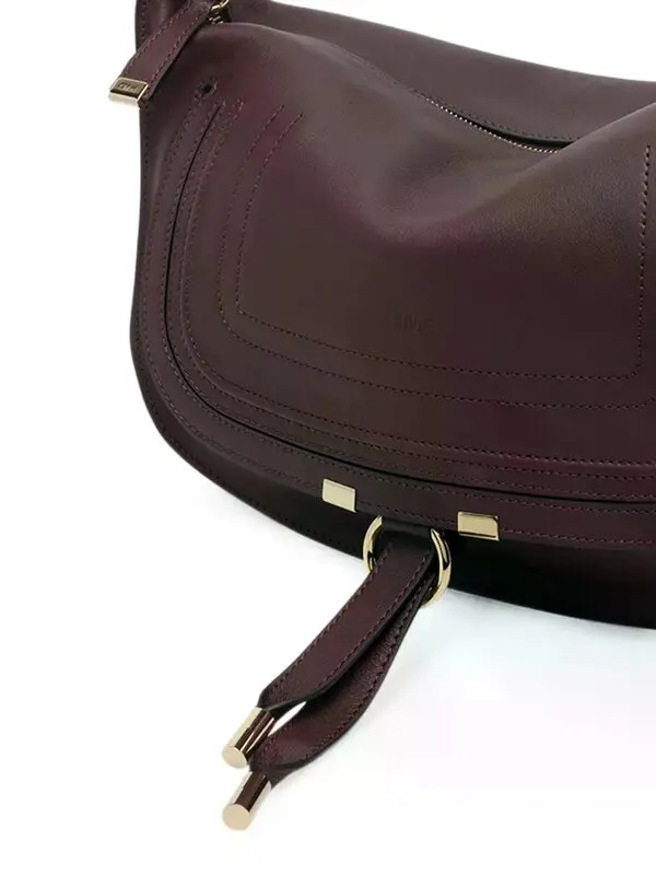 Chloé Small Marcie Leather Shoulder Bag - Brown
