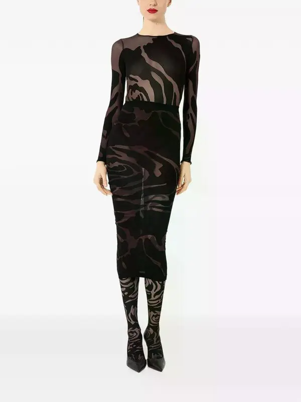 Wolford Rose-pattern Circular-knit Bodysuit