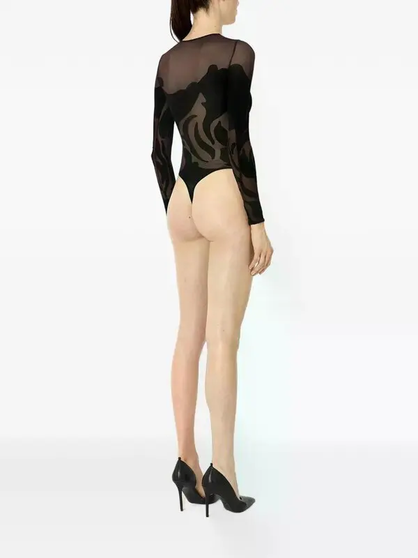 Wolford Rose-pattern Circular-knit Bodysuit