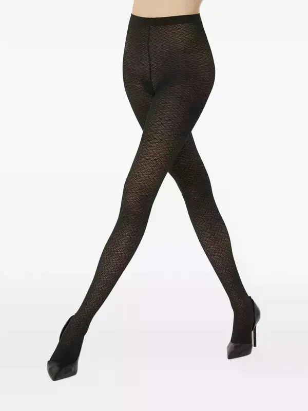 Wolford Wave-pattern Circular-knit Tights