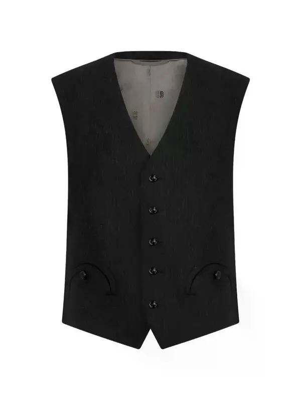 BLAZÉ MILANO Feral Pinstripe-pattern Waistcoat - Black