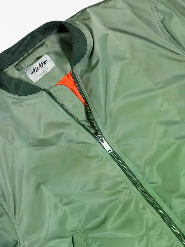 AWGE Geometric Quilted Bomber Jacket