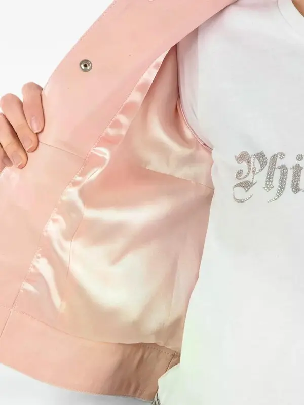 Philipp Plein Crystal-embellished Leather Jacket
