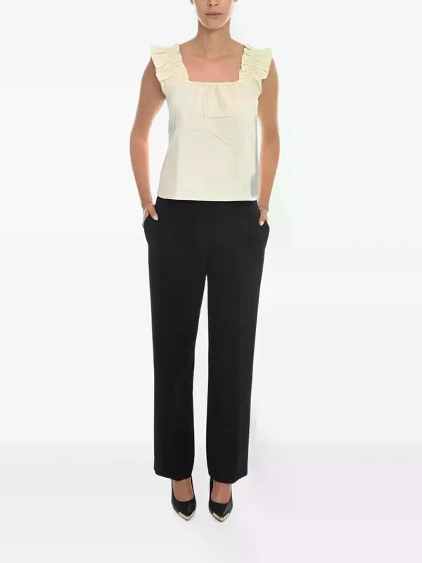 SAMSOE SAMSOE Ruffled Square-neck Blouse
