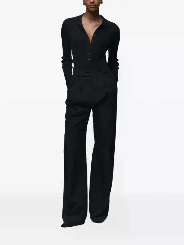 CAYET Jill Ribbed-knit Bodysuit