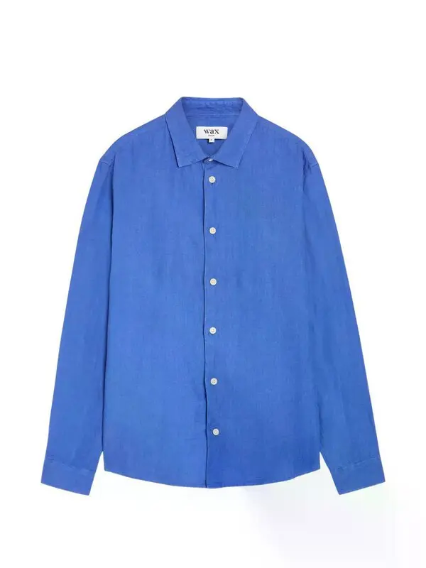 WAX LONDON Dartford Linen Shirt - Blue