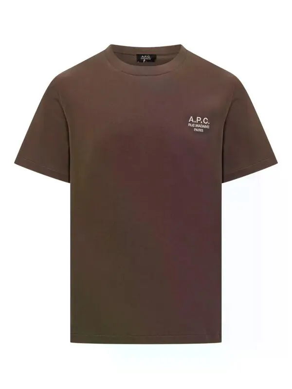 A.p.c. Logo-motif T-shirt - Brown