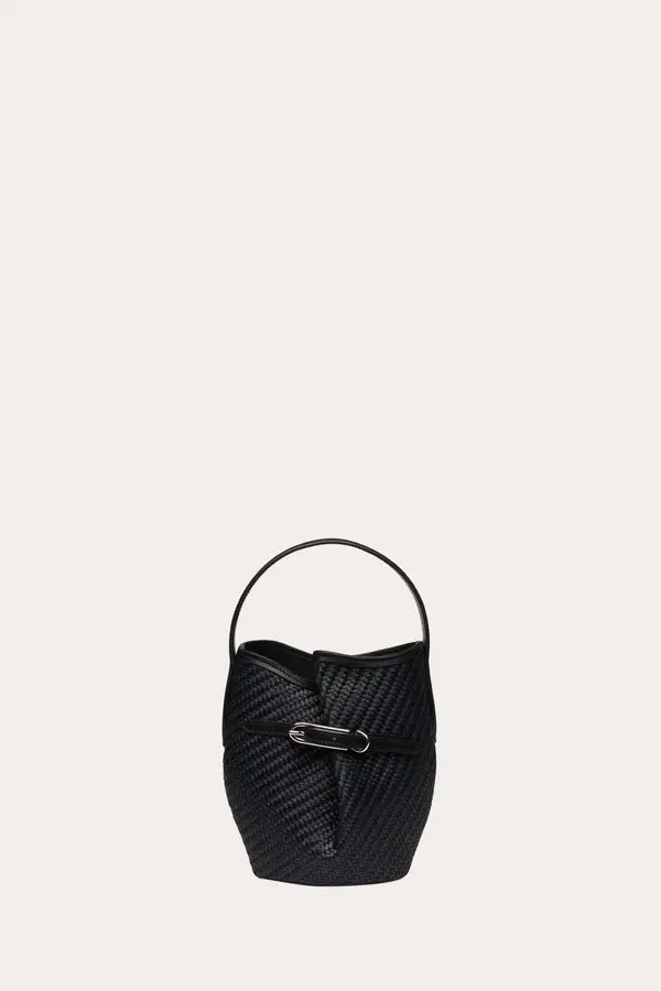LIFFNER Mini Belted Bucket Bag - Black