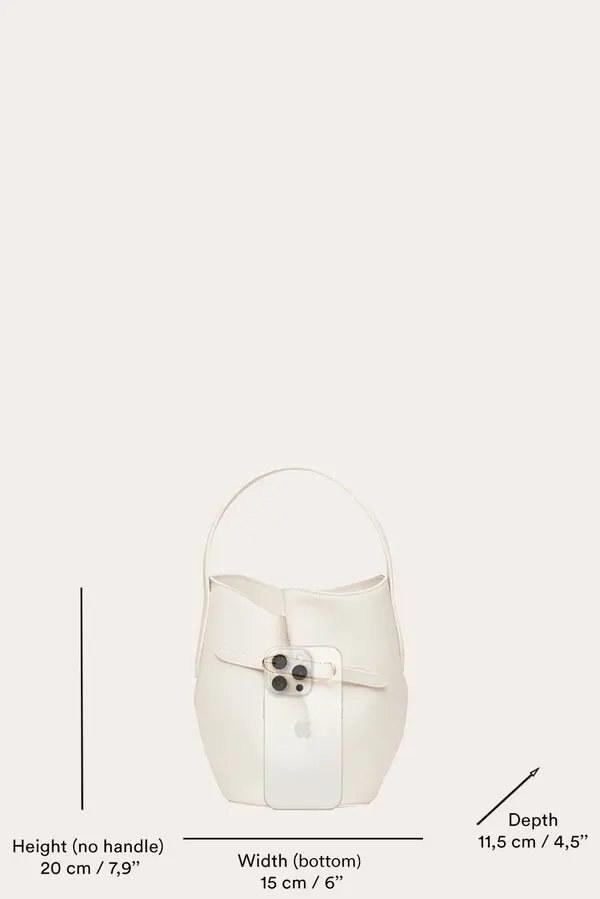 LIFFNER Belted Bucket Bag Mini Raffia