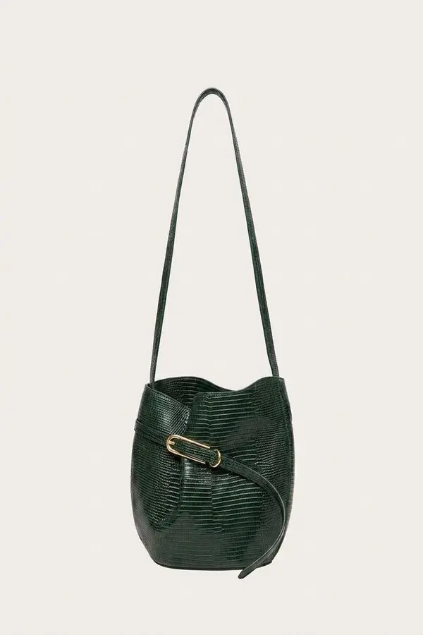 LIFFNER Belted Lizard Bucket Bag