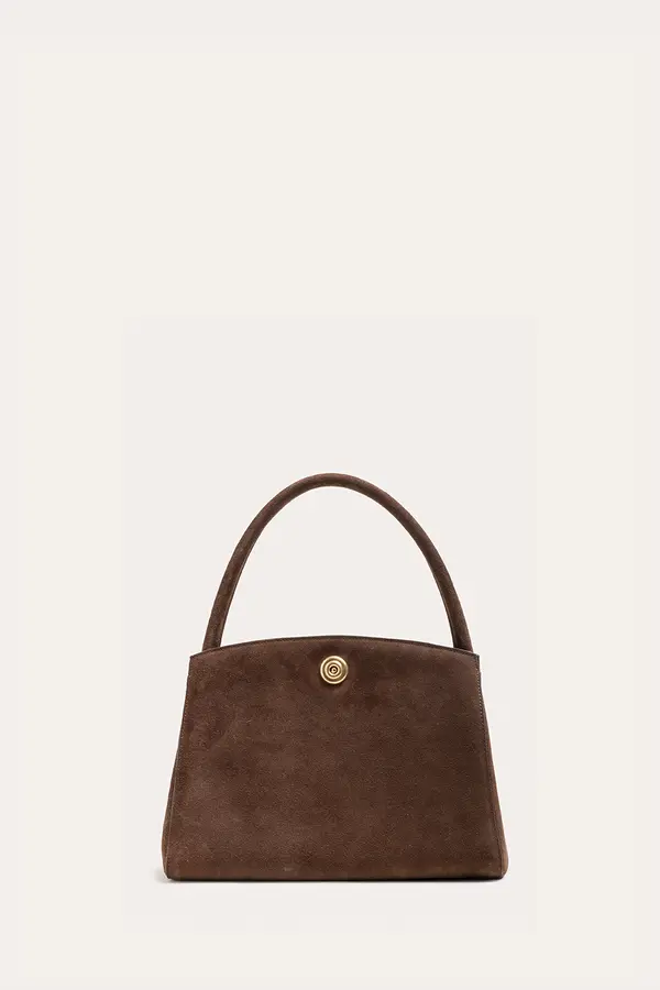 LIFFNER Pushlock Lady Bag Dark Suede - Brown