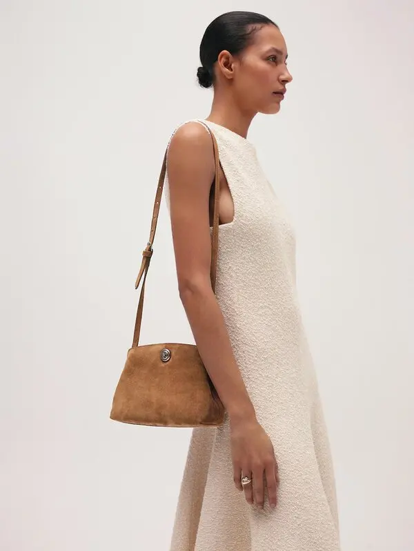 LIFFNER Push Lock Pouch Mini Light Suede