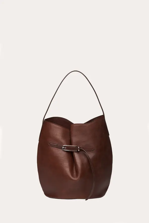 LIFFNER Belted Bucket Bag - Brown